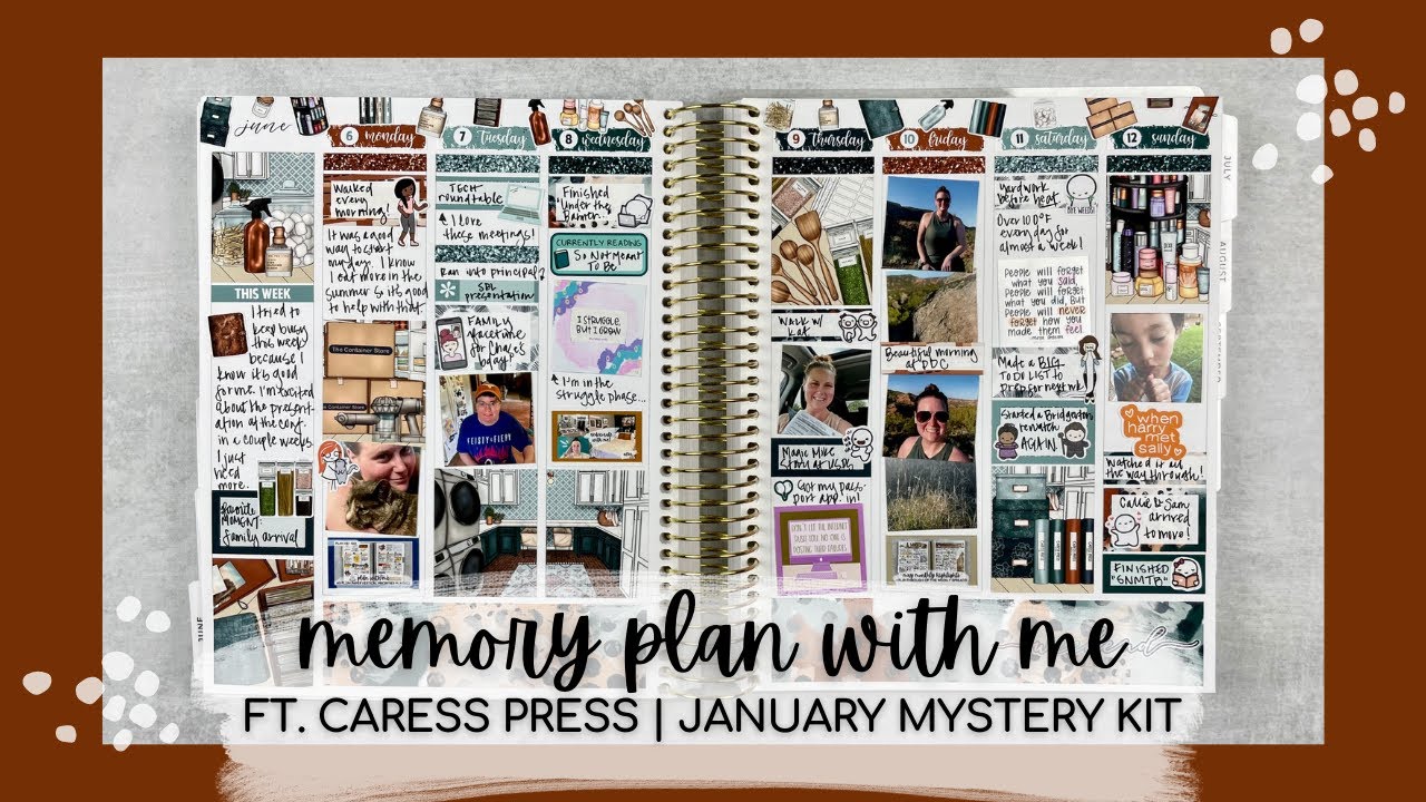 MEMORY PLAN WITH ME | memory keeping a week in june! | tattooed teacher ...