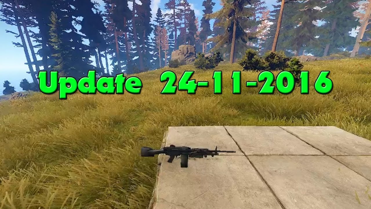 Rust Update 24-11-2016 - Consoles, M249, Weapon Barrels! - YouTube