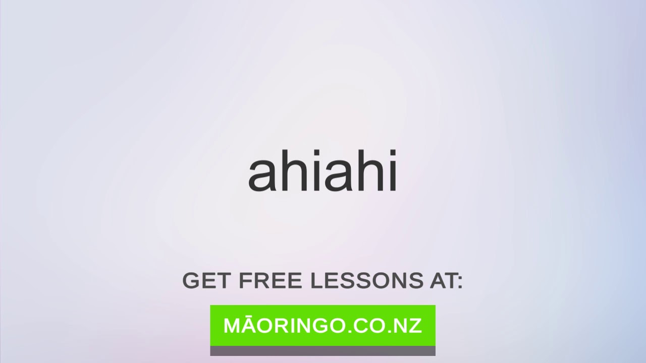 How to Say "to set" (ahiahi) in te reo Māori (Correct Pronunciation ...