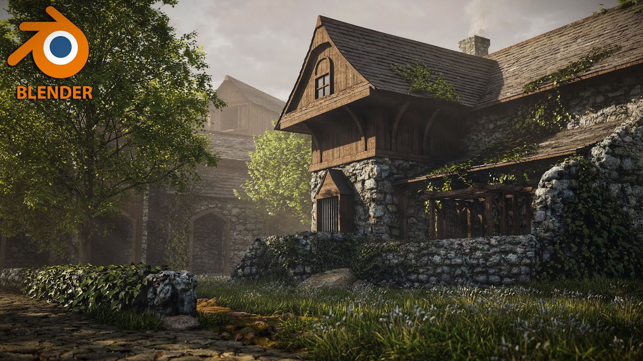 Made with Blender - Village - Timelapse #blender #3dart #environment ...