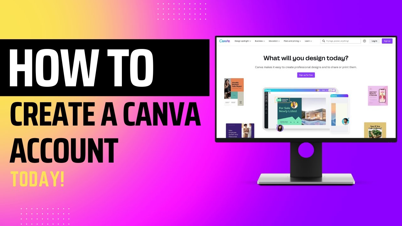 How To Create A Free Canva Account | Signup TODAY! - YouTube