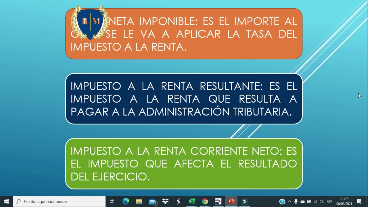 QUE SIGNIFICA RENTA NETA O RENTA NETA IMPONIBLE - YouTube