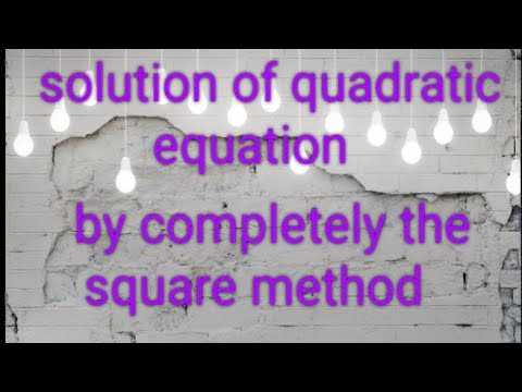 Solve by the completing square method: step - by - step|| exercise 1.1 ...
