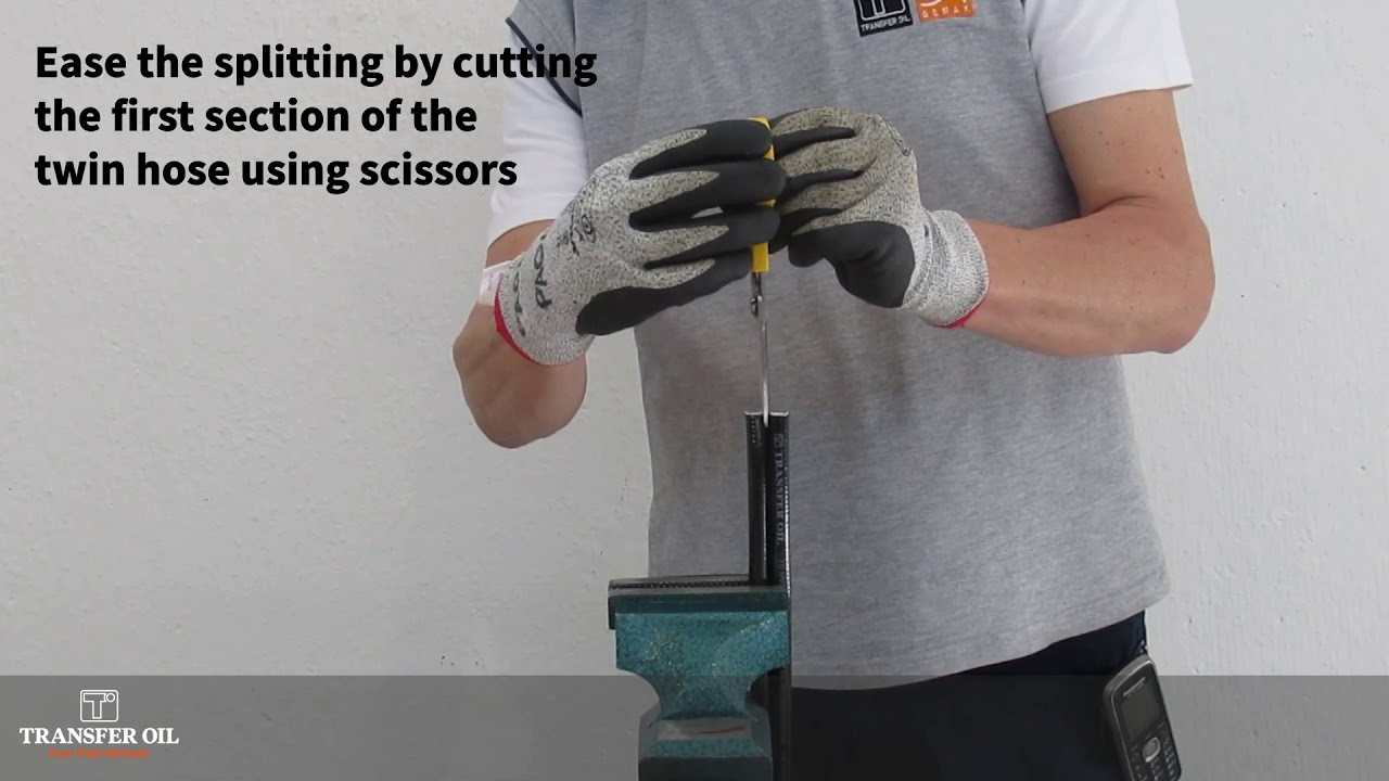 How to split a thermoplastic twin hose - YouTube