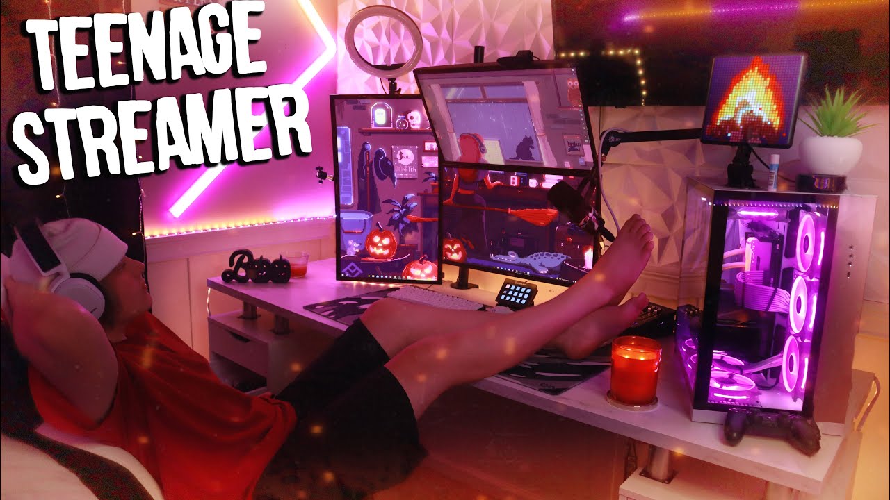 PRODUCTIVE Day In The Life Of A Highschool Streamer / Youtuber - YouTube