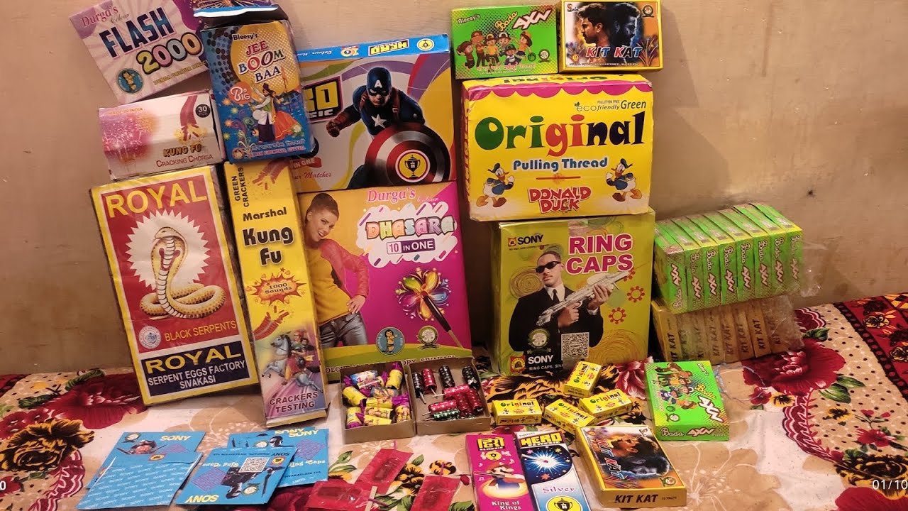 DIFFERENT TYPES FIRE CRACKERS UNBOXING AND TESTING. #video #diwali # ...