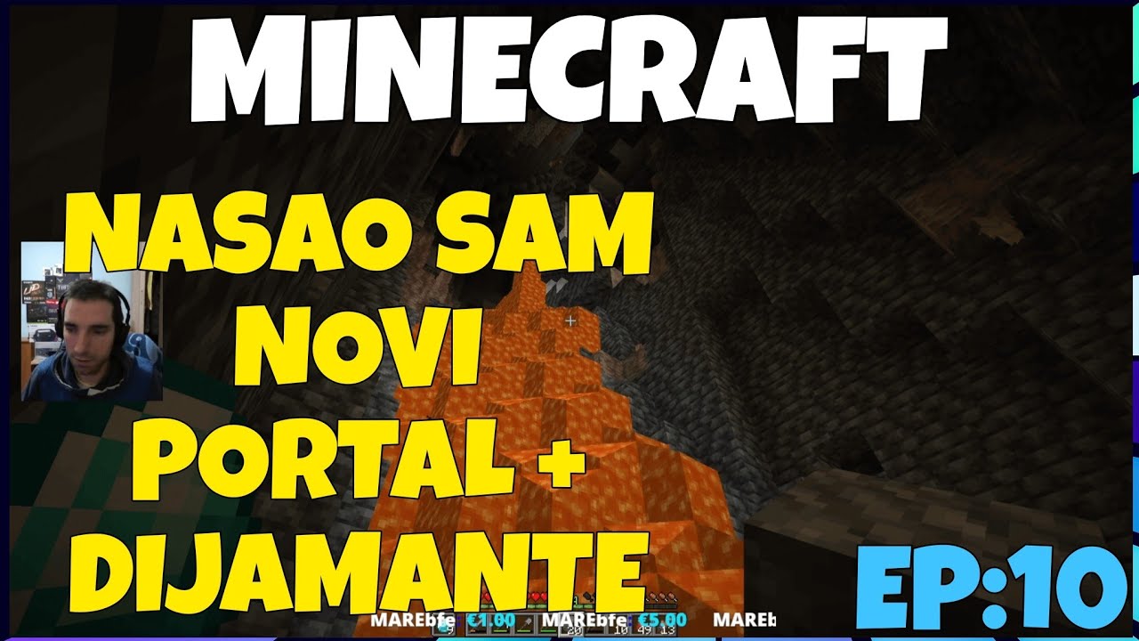 MINECRAFT Survival NASAO SAM JOS DIJAMANTA I NOVI PORTAL U RUDNIKU EP ...