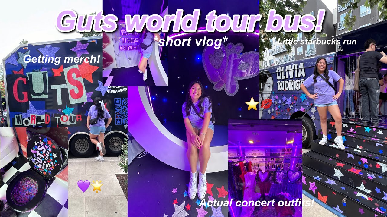 OLIVIA RODRIGO Guts world tour bus experience!💜🌟💋⭐️ - YouTube