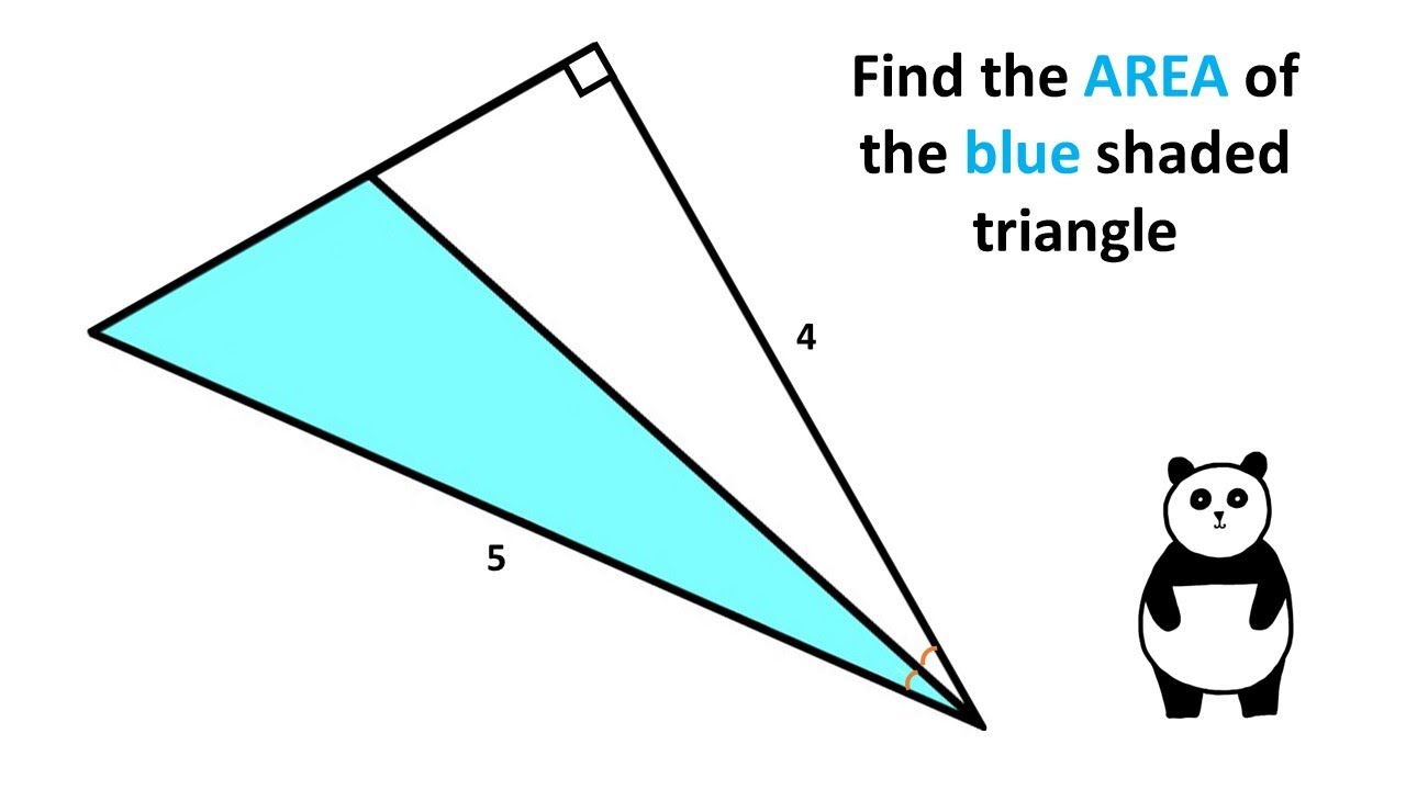 Find the Area of the Blue Shaded Triangle. Geometry video. - YouTube