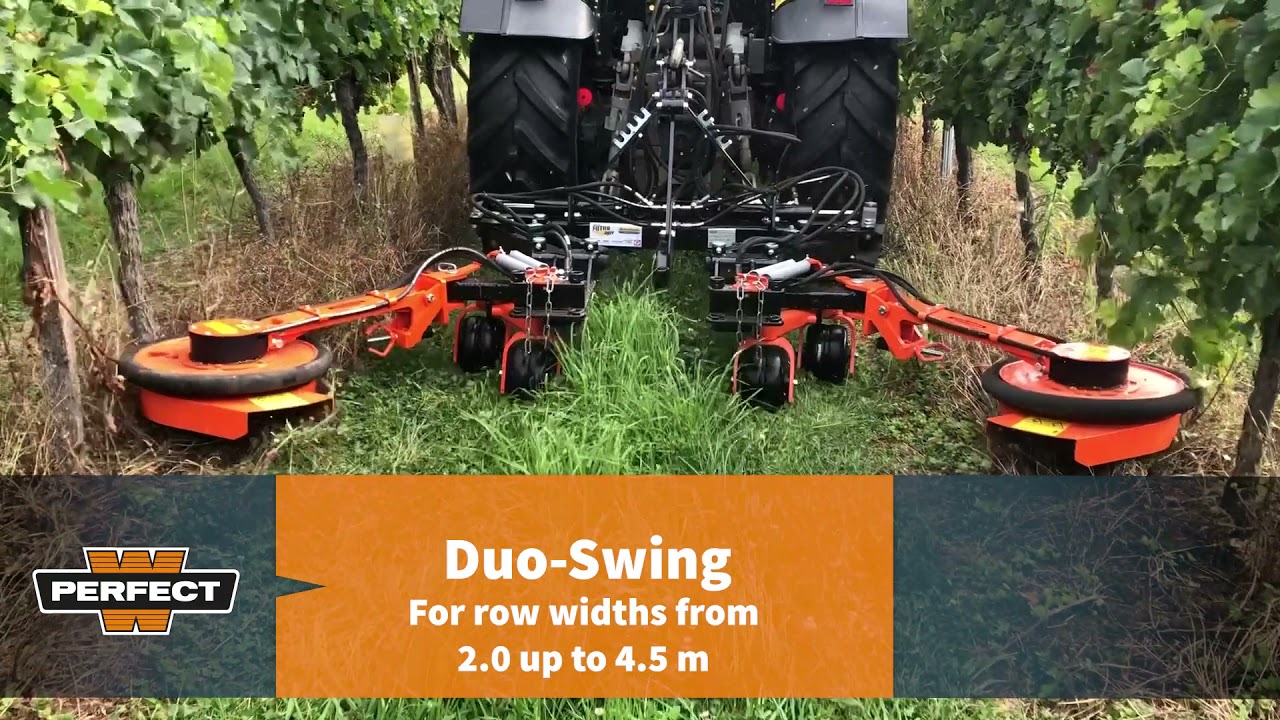 Perfect Duo Swing double inrow mower - YouTube