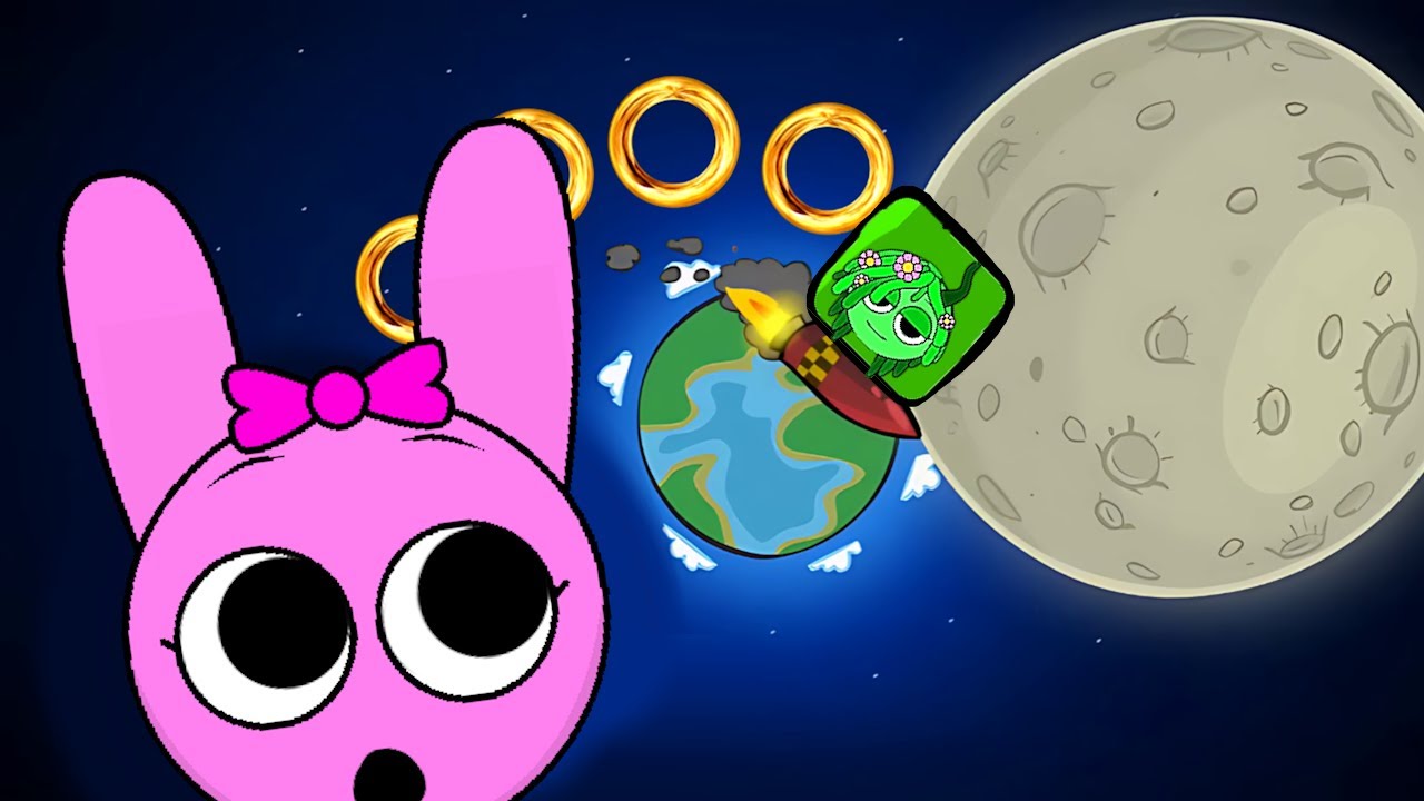 Red Ball 4 | Sprunki Pinki Ball vs Sprunki Vineria Box In The Moon ...