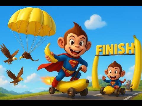 💥🍌 The Ultimate Banana Power Race! Super Monkey Unlocks New Powers to ...