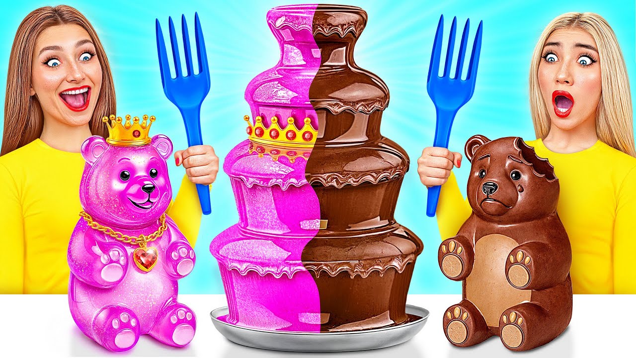 Chica Rica vs Chica Pobre Desafío De Fondue De Chocolate | Trucos ...