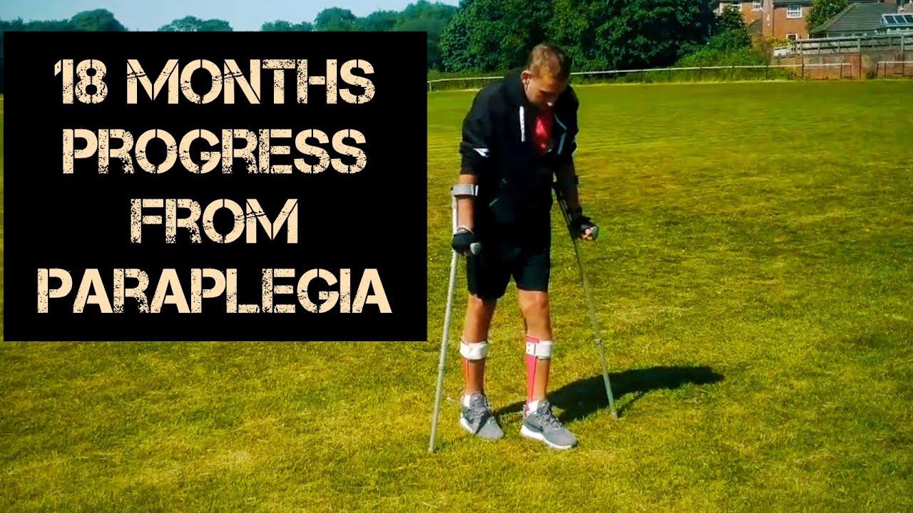 Paraplegic|Crutches|Spinal cord injury|Learning to walk again - YouTube