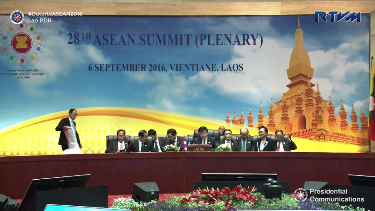 28th ASEAN Summit (Plenary) 9/6/2016 - YouTube