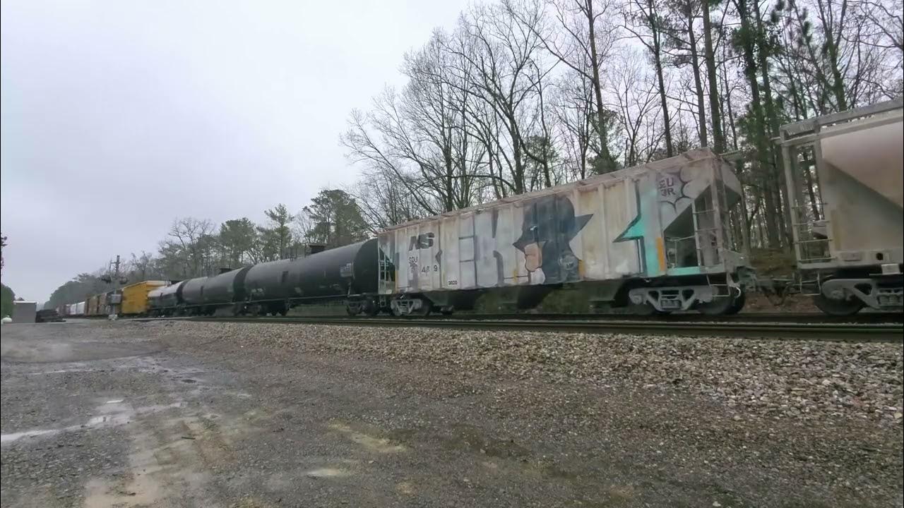 NS 4323 & 4539 approach CP Long with a northbound mixed freight - YouTube