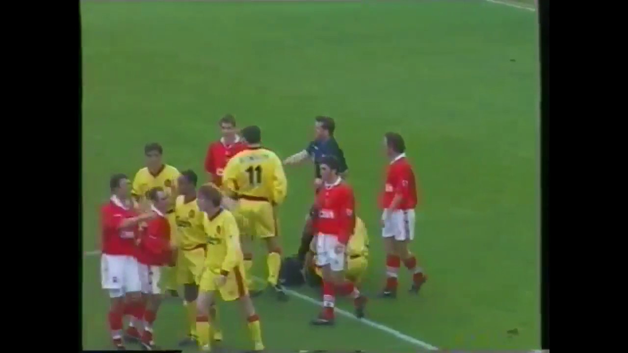 Barnsley FC Jan Aage Fjortoft saves Gary Willard - YouTube