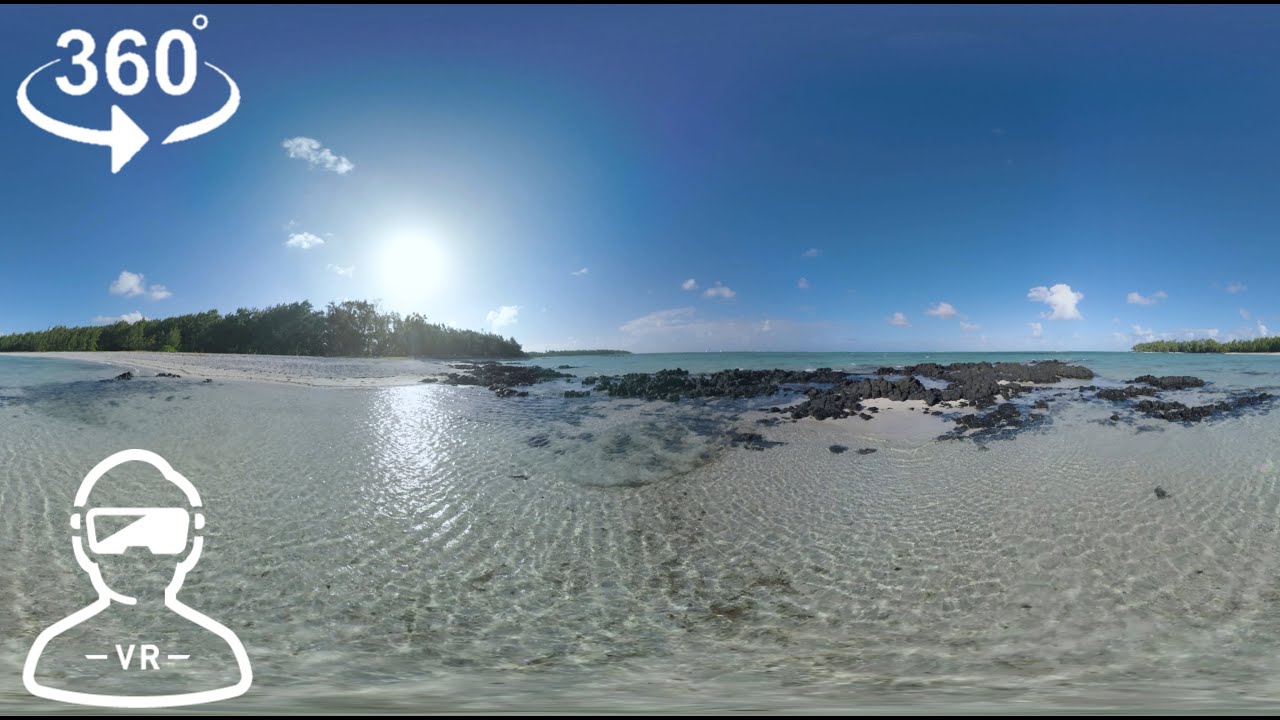 【VR】Beach 360-degree Camera Video and Sound of waves - YouTube