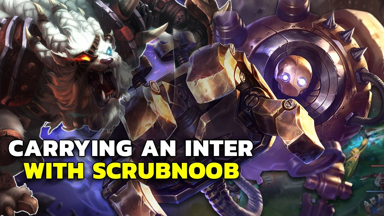 RANK 1 BLITZCRANK CARRIES INTING ADC (SCRUBNOOB GETS UPSET...) - League ...