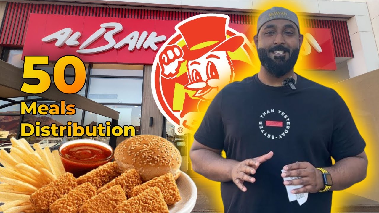 Distributing 50 Al Baik Boxes😋in Madina | 😋 Best Fried Chicken of # ...