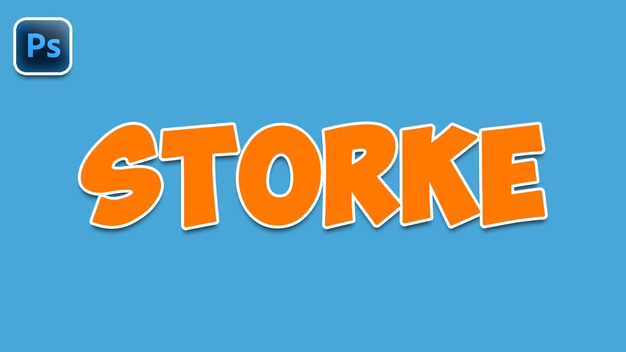 how to add storke in text in adobe photoshop - YouTube