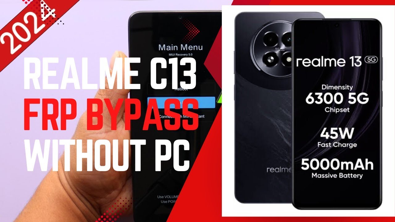 Realme C13 5g frp bypass rmx3951 frp bypass - YouTube
