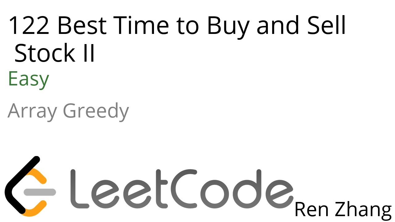 Leetcode 122 Best Time to Buy and Sell Stock II - YouTube