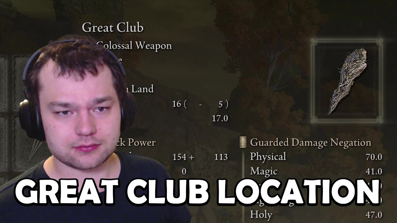 Great Club Location in Elden Ring guide - YouTube