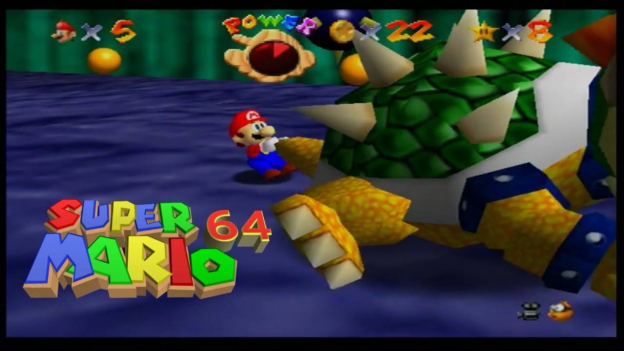 SUPER MARIO 64 - Bowser in the Dark World Boss Fight - YouTube