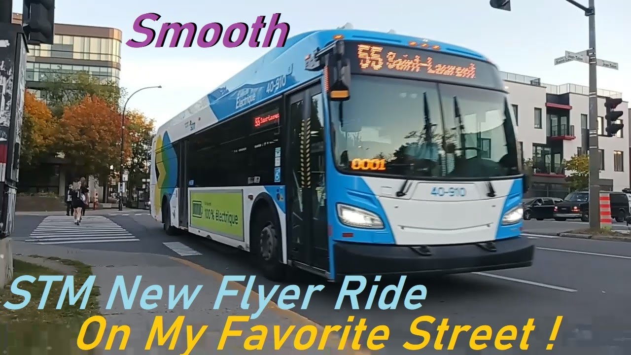 SMOOTH STM NEW FLYER EXCELSIOR BUS RIDE ON MY FAVORITE STREET ! - YouTube