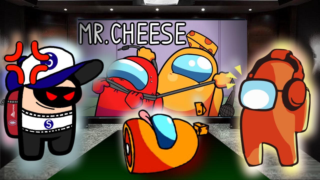 among us characters react to No One Suspects Mr. Cheese - YouTube