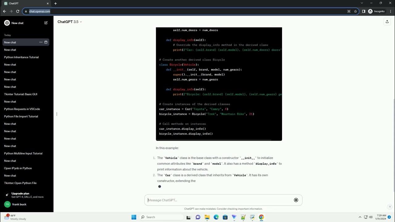 inheritance real time example in python - YouTube