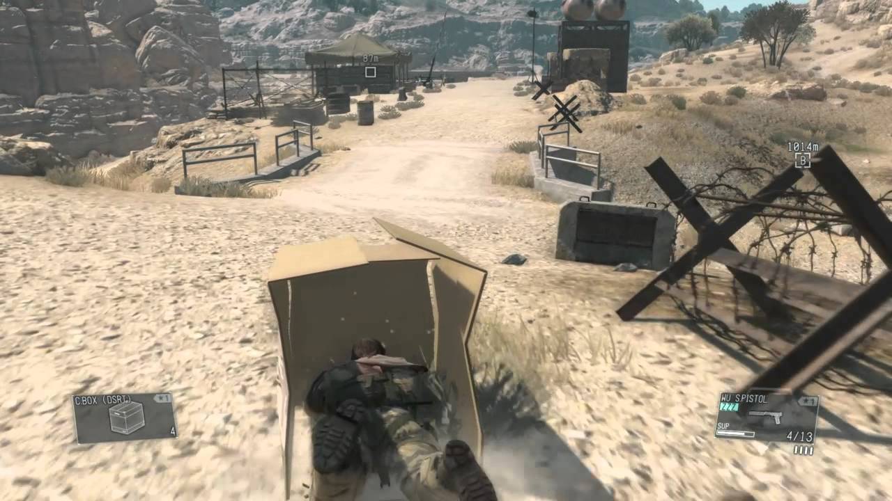 METAL GEAR SOLID V: Cardboard box sledding! - YouTube