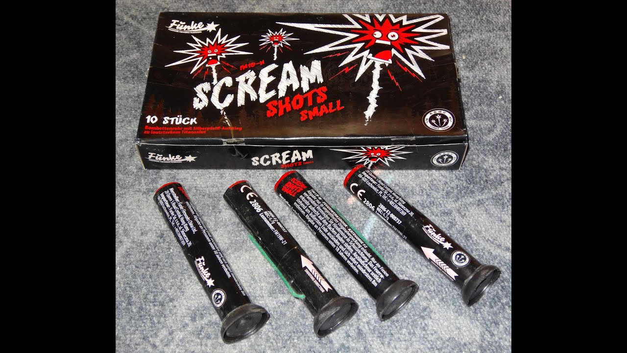 Funke Scream Shots Salut Bombenrohr mit Pfiff - YouTube
