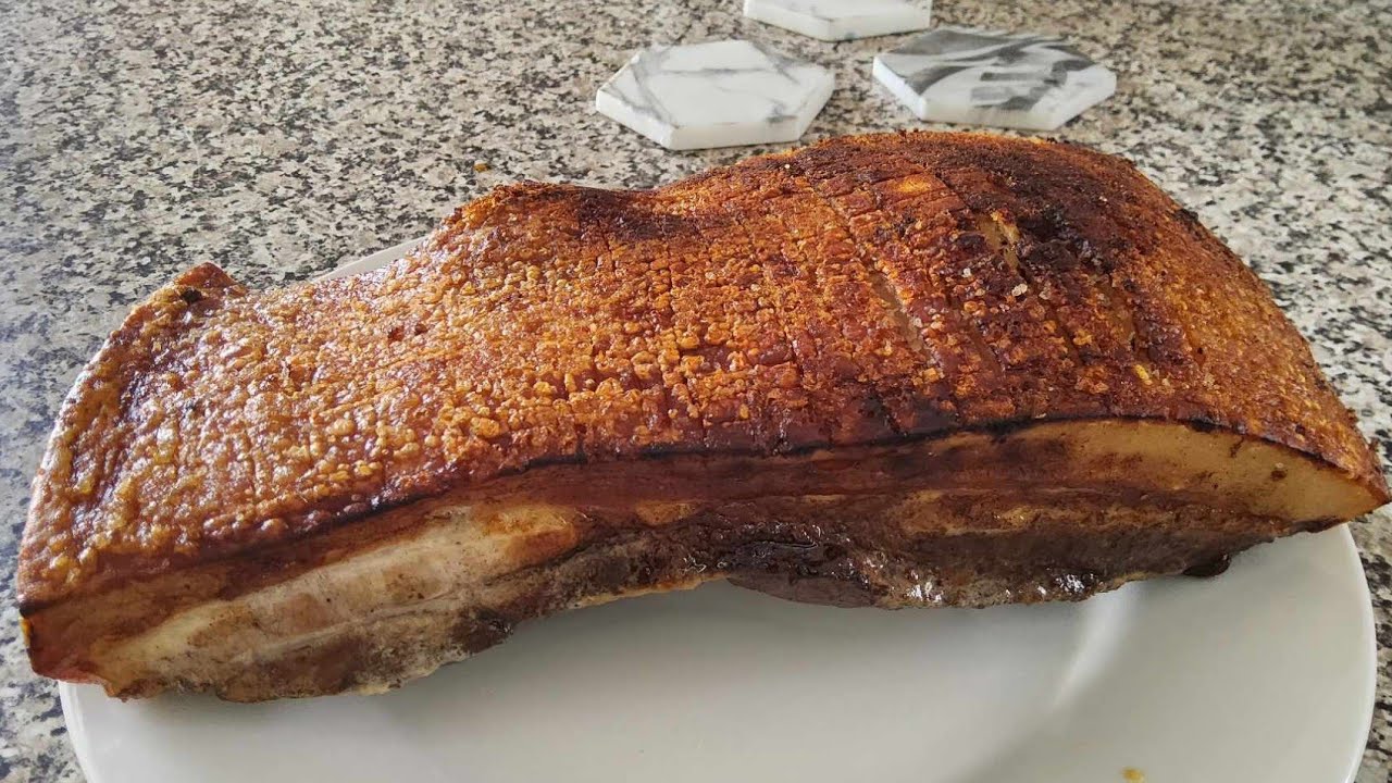 Oven Roast Pork Belly without jabbing or salting overnight - YouTube