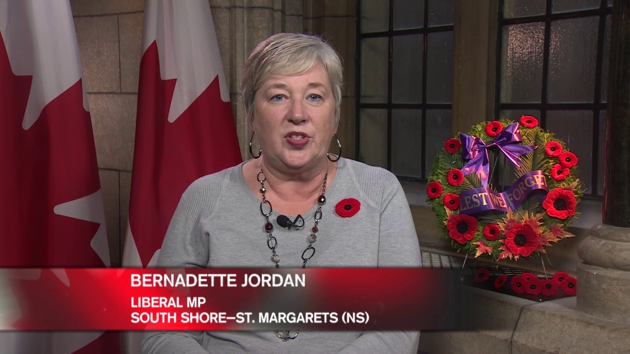 Remembrance Day Greeting from MP Bernadette Jordan - YouTube