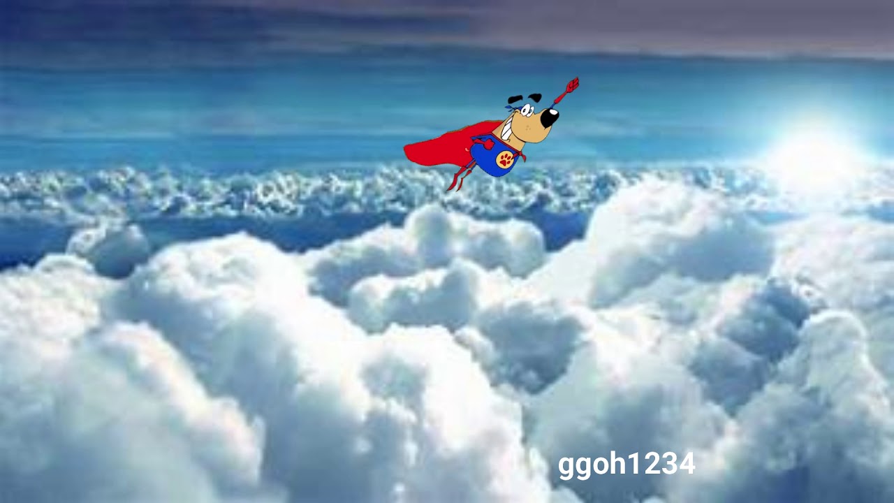 Superdog flying in the sky in several directions - YouTube