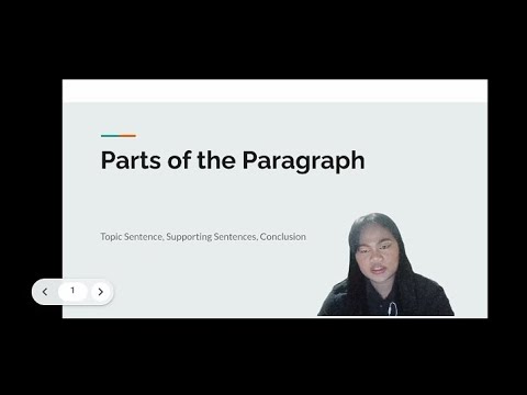 Teaching Demonstration for Grade 8 (Parts of a Paragraph) - YouTube