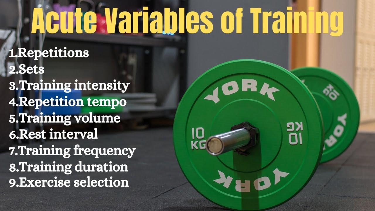Acute Variables of Training - YouTube