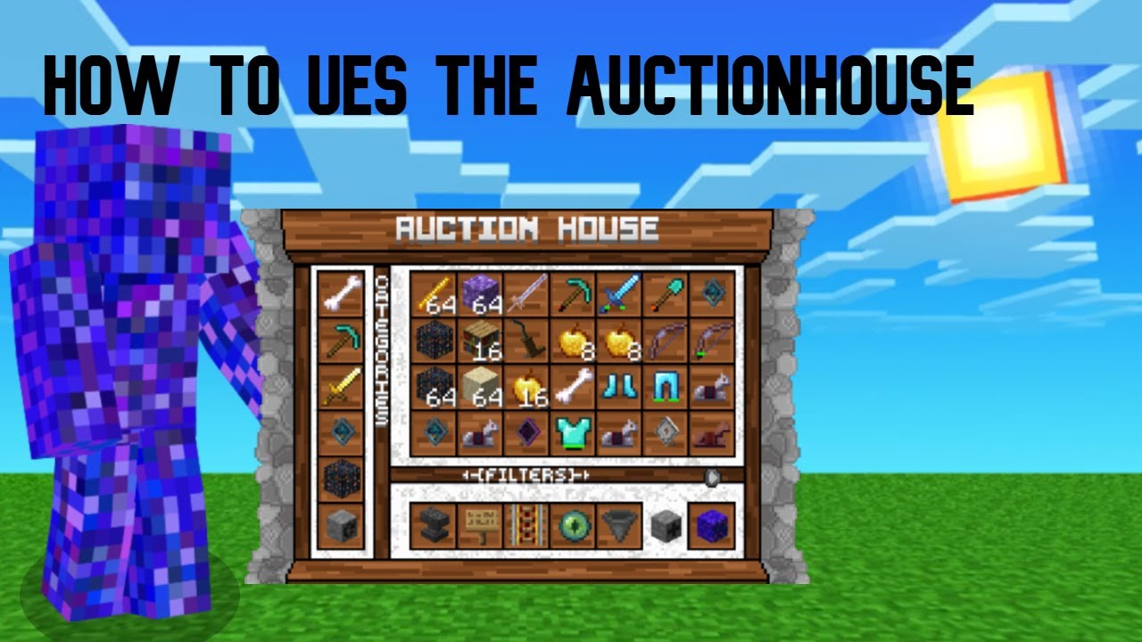 how to use the auction house on the loverfella server - YouTube