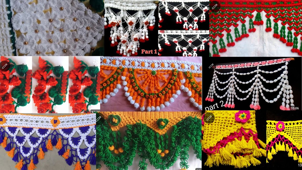 Beautiful special Holi Toran Design / Handmade crafts /Gate Parda ...