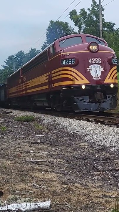 Conway Scenic Railroad B&M 4266 and 4268 lead a freight extra to N. Conway - YouTube