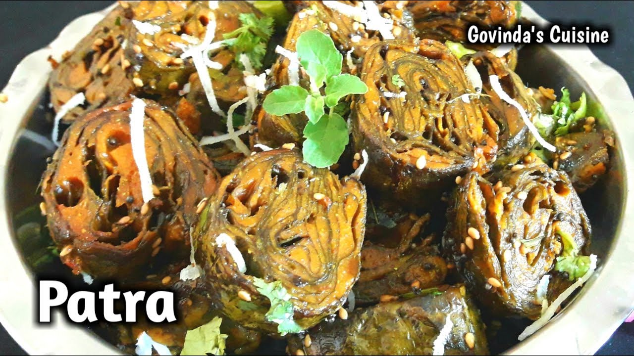 पात्रा || Colocasia Leaves || Patra || Govinda's Cuisine #patra_recipe ...