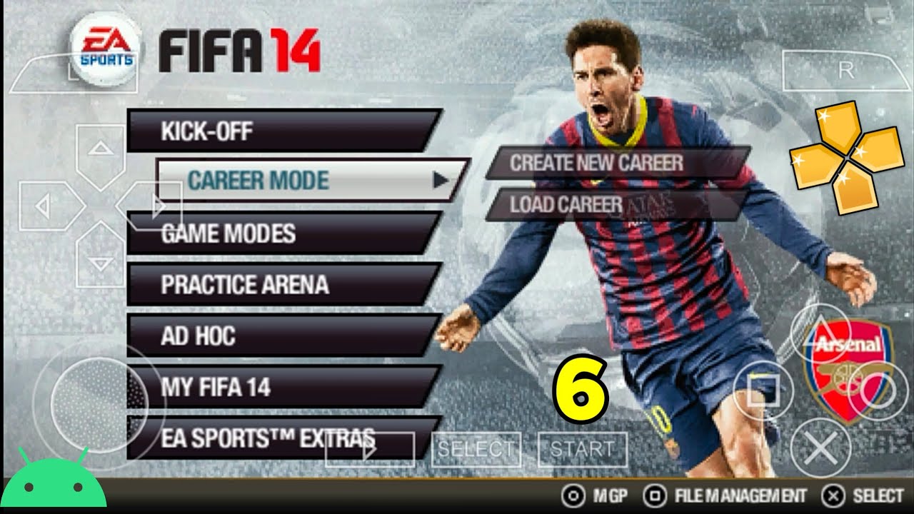 FIFA 14 PSP Game CAREER MODE For PPSSPP Emulator On Android Mobile ...