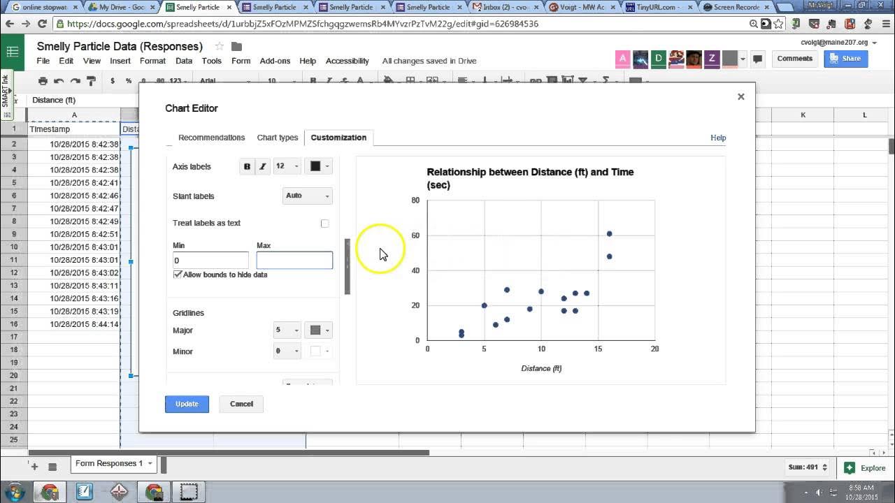 Scatter Plot Basics with Google Docs - YouTube