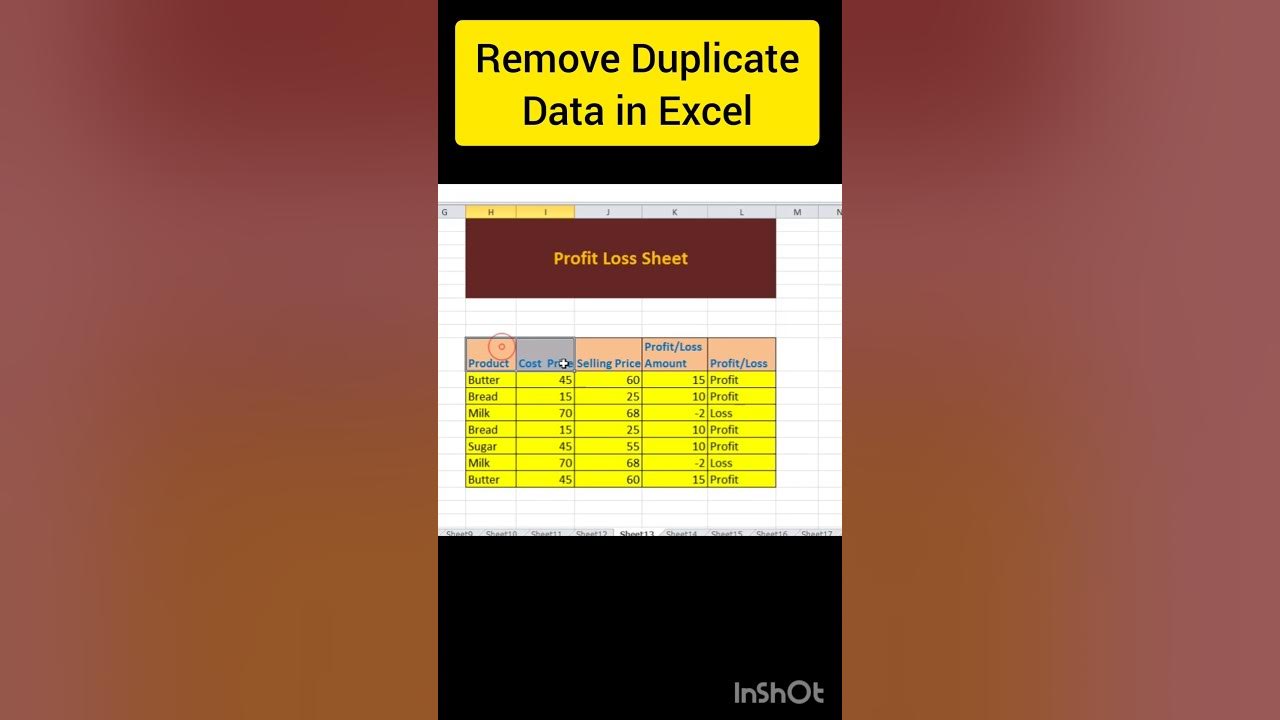 Remove Duplicate data#excel #exceltips#exceltutorial #exceltricks #computer #msexcel # ...