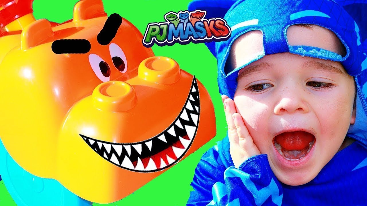 PJ Masks CATBOY SCARED of Hungry HUNGRY HIPPO CAR In Real Life 3 Full ...