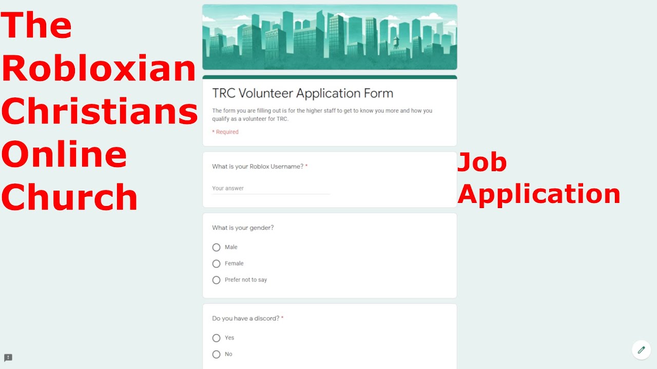 TRC Volunteer Application - YouTube