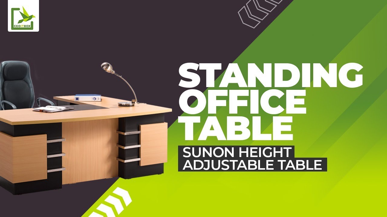 Standing Office Table - Sunon height adjustable table - YouTube