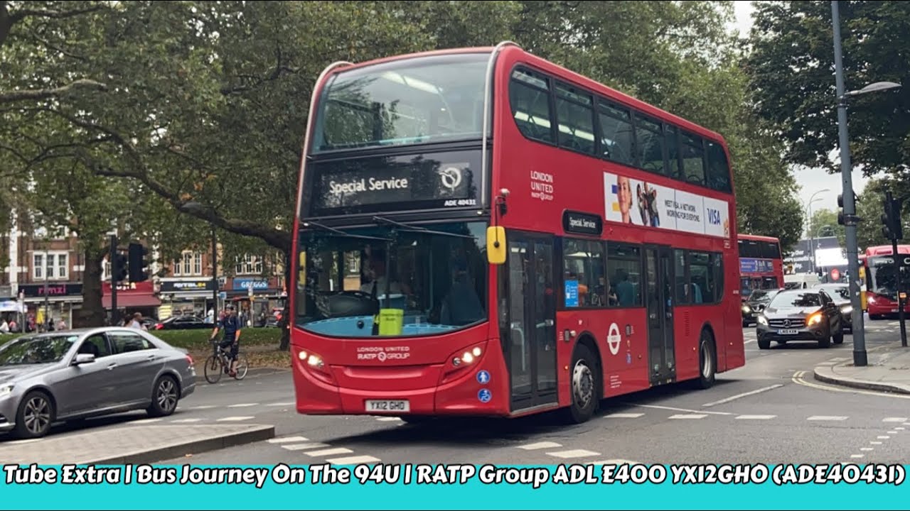 Extra (Diesel) | Bus Journey On The 94U | ADL Enviro400 E40D (YX12GHO ...